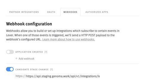 Enabling And Using The Genomawork Integration Lever Support