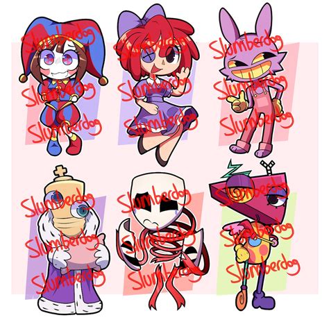 Double Sided Acrylic Keychains The Amazing Digital Circus Pomni