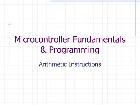 PPT Microcontroller Fundamentals Programming PowerPoint Presentation ID