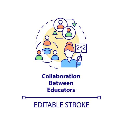 Collaboration Between Educators Concept Icon Abstract Management Logo Vector Abstract