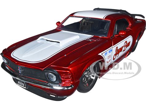 1970 Ford Mustang Boss 429 Candy Red White Stripes Super Boss Bigtime