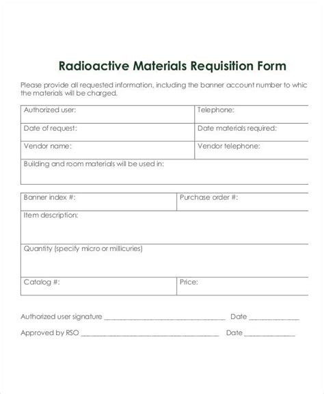 Non Radioactive Declaration Form At Rosemary Hurwitz Blog