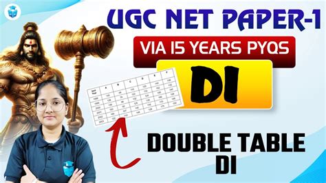 Ugc Net Data Interpretation Double Table Di By Ayushi Mam Ugc Net June 2025 Jrfadda Youtube