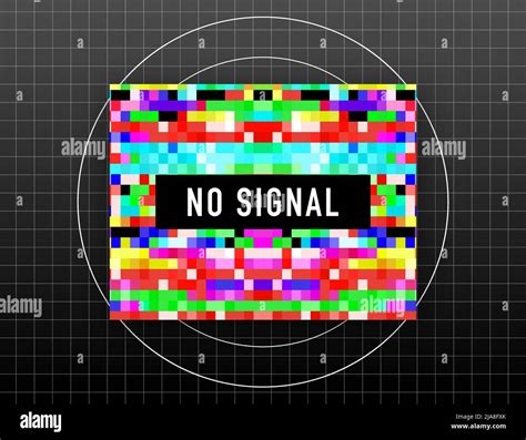 No Signal Test Tv Screen Card Stock Vector Images Alamy