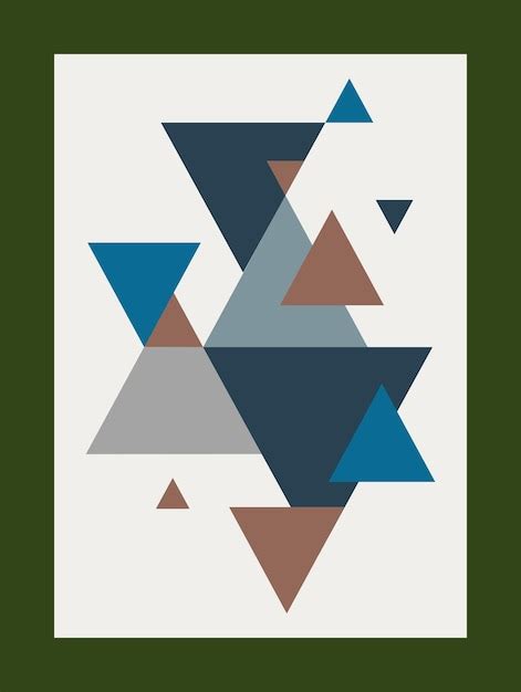 Premium Vector Abstract Composition Of Multicolored Triangles Making A Picture For Interior