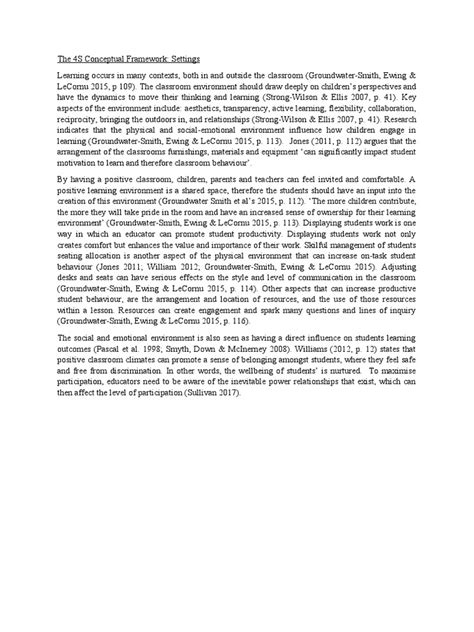 4s Framework Setting Pdf Classroom Learning