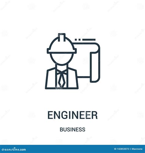 Engineer Icon Vector From Business Collection Thin Line Engineer