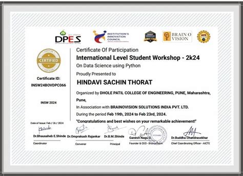 My Data Science Journey With Brain O Vision Hindavi Thorat Posted On The Topic Linkedin