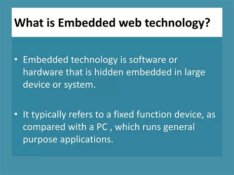Embedded Web Technology Ppt