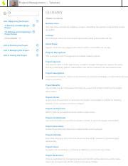 Comprehensive Project Management Glossary And Tutorials Course Hero