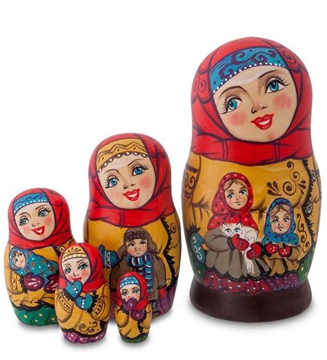Матрешка 5-и кукольная «Ульяна» | Doll family, Russian nesting dolls ...