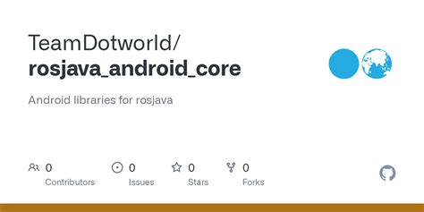 Github Teamdotworldrosjavaandroidcore Android Libraries For Rosjava