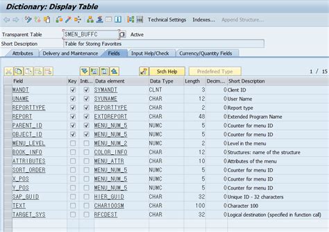 [abap] 기초3 sap 즐겨찾기 테이블 조회