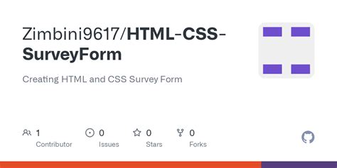 GitHub Zimbini HTML CSS SurveyForm Creating HTML And CSS Survey Form