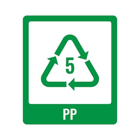 Premium Vector Vector Pp Plastic Recycle Code Sign