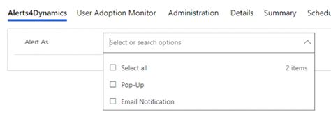new alert features within dynamics 365 crm to set user preference or