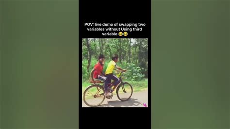 Live Demo Of Swapping Two Variables With Out A Third Variable 😂😂 Funny