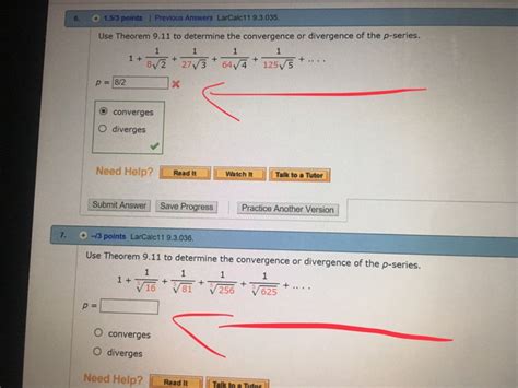 Solved 6 O 1 5 3 Points Previous Answers LarCalc11 Chegg Com