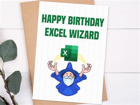 happy birthday excel wizard funny excel spreadsheet card for