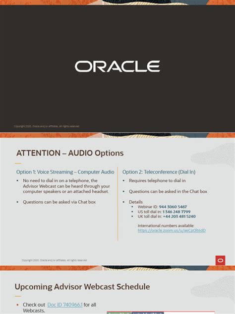 Outside Processing Rcv Webinar Final Pdf Web Conferencing Oracle Corporation