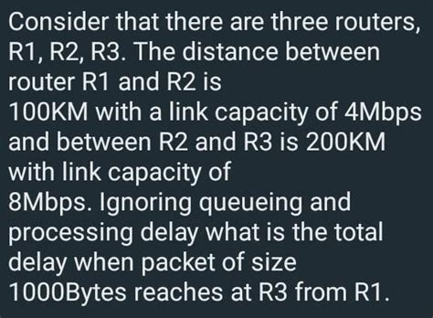 Solved Consider That There Are Three Routers R1 R2 R3