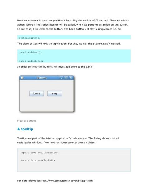 Swing In Java Grosallthings