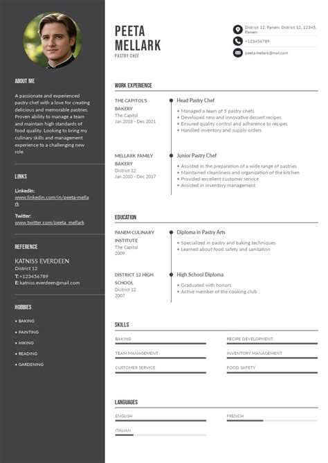 Pastry Chef Resume Example A Comprehensive Guide