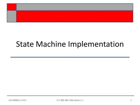 Ppt State Machine Implementation Examples In Ece 561 Powerpoint