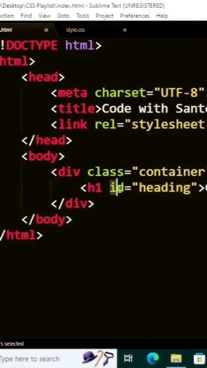 Using Css For Html Id Html Htmltutorial Css Css3 Id Youtube