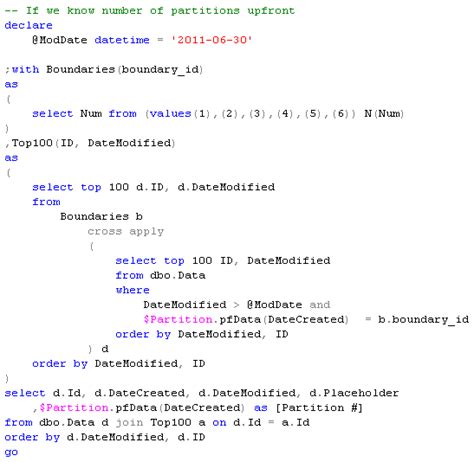 Sunday T Sql Tip Aligned Non Clustered Indexes On Partitioned Table