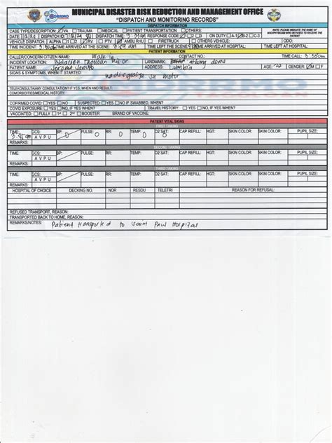 Dispatch Monitoring Record 1 Pdf