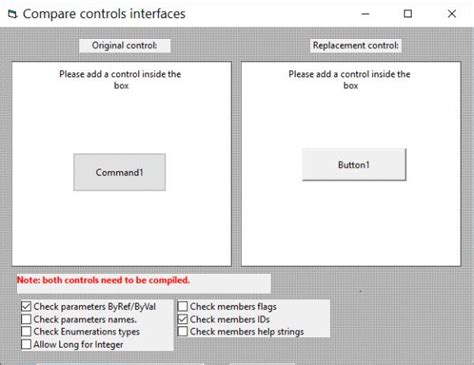 GitHub EduardoVB VBCompareInterface Compare Two VB Controls Interfaces