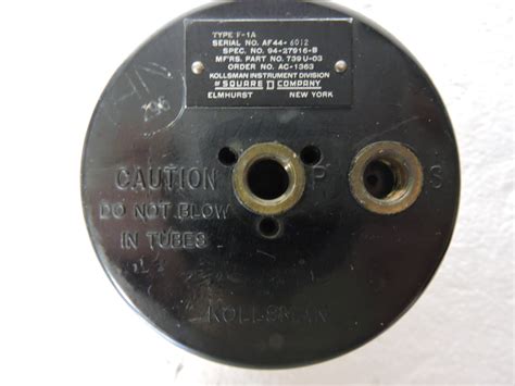 Airspeed Indicator Sensitive 700mph Army Type F 1a Us Army Air Cor