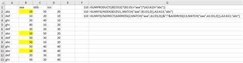 Excel SUMIFS Define Sum Range By Dynamically Changing Column Stack
