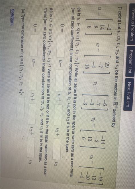Solved Previous Problem Problem List Next Problem 1 Point