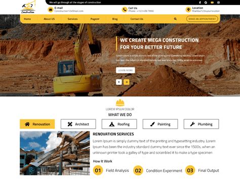 Architecture Construction Wordpress དཔེ་སྒྲོམ། བོད་ཡིག