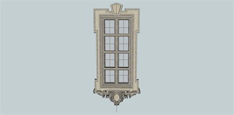 Classical Window 3d Sketchup Model 3d Model Cgtrader