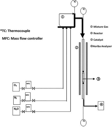 Schematic Diagram Of The Reactor For Measuring The Efficiency Of N2o Download Scientific