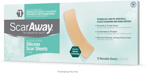 Scaraway Advanced Skincare Long Silicone Scar Sheets For