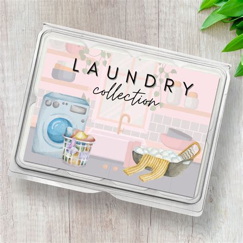 Wax Melt Hb Clamshell Label Laundry Sample Box Sticker Printable Wax