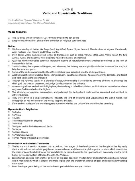 Unit Ii Part 1 Notes Pdf Deities Hindu Deities