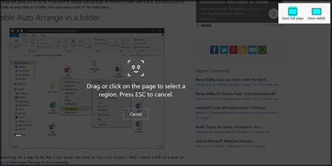 Capture A Full Webpage Screenshot In Chrome Firefox