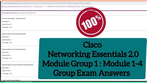 Cisco Networking Essentials 20 Group 1 Modules 1 4 Group Exam Answers