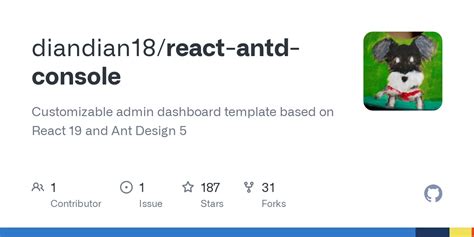 Github Diandian React Antd Console Customizable Admin Dashboard Template Based On React