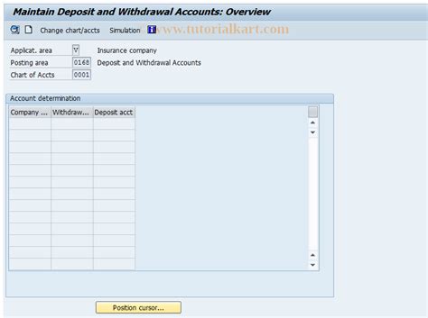 FQEXC SAP Tcode Deposit And Withdrawal Accounts