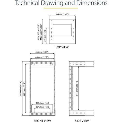 Open Frame Rack Wall Mount Dimensions