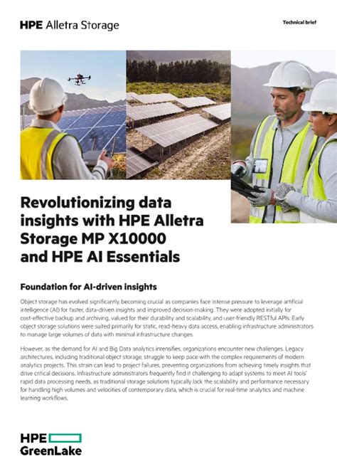 Revolutionizing Data Insights With Hpe Alletra Storage Mp X10000 And Hpe Ai Essentials