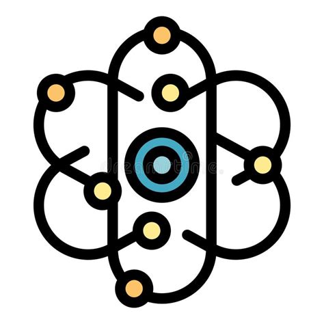 Atom Icon Representing Physics And Chemistry Science Stock Vector Illustration Of Physics