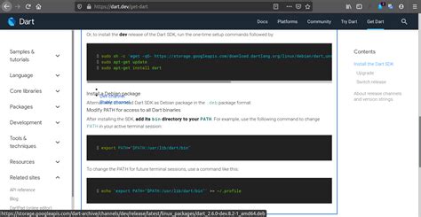 Get The Dart Sdk Page Issue · Issue 2054 · Dart Langsite · Github