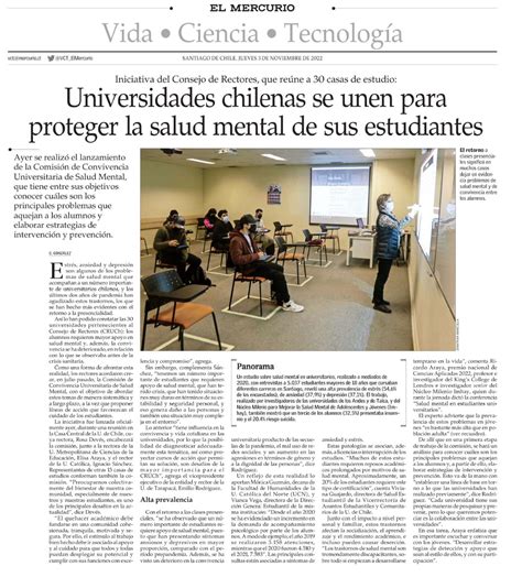 Universidades Chilenas Se Unen Para Proteger La Salud Mental De Sus